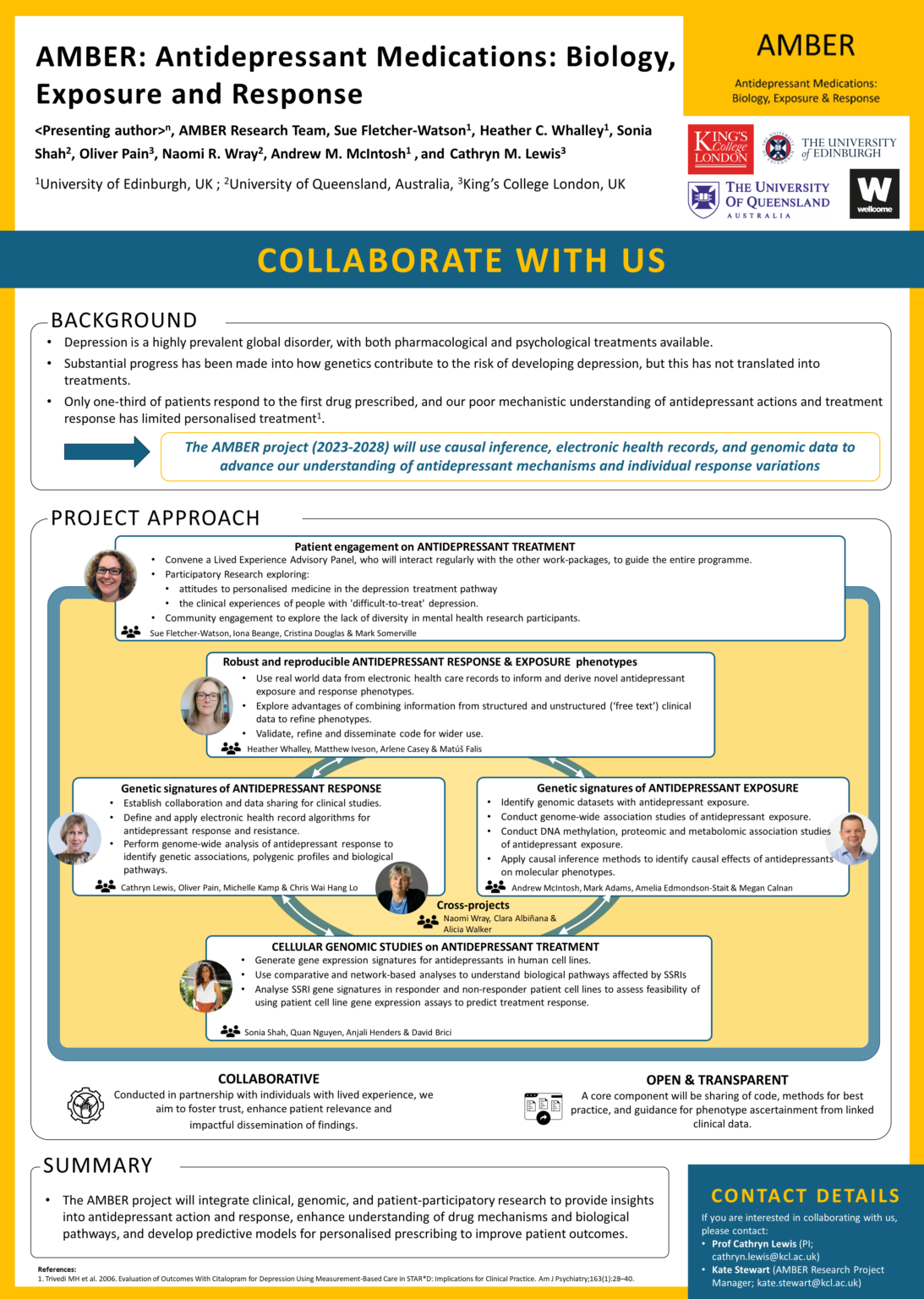 AMBER Research Poster – AMBER : Antidepressant Medications: Biology ...