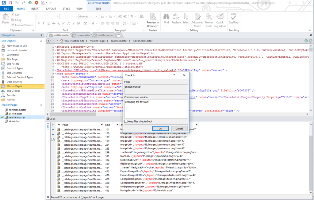 Changing the Favicon in my SharePoint SubSite – Annabel Treshansky's Blog