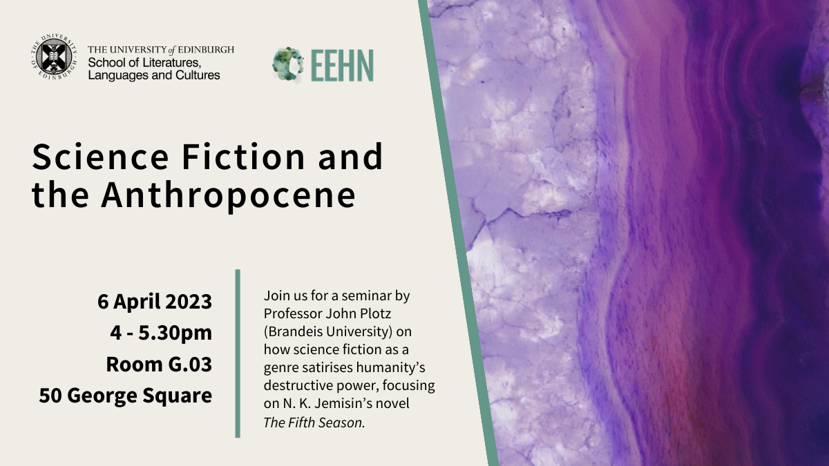 Science Fiction and the Anthropocene 6 April 16.00-17.30 – EEHN