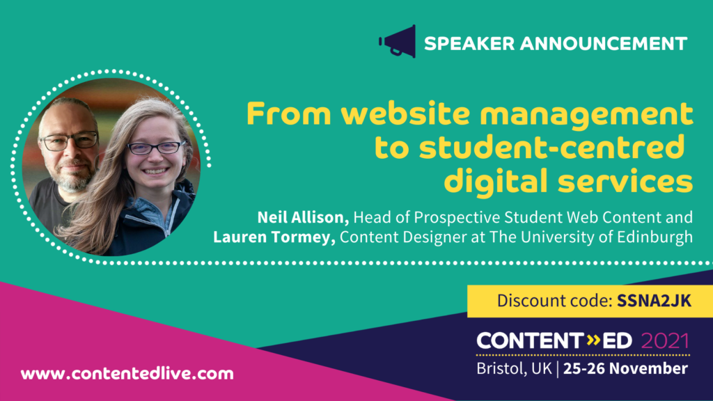 We’re speaking at ContentEd! – Future student online experiences