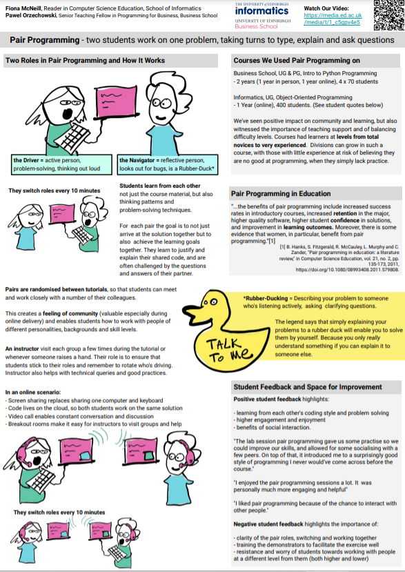 POSTER: The benefits of structured pair work: a case study in pair ...