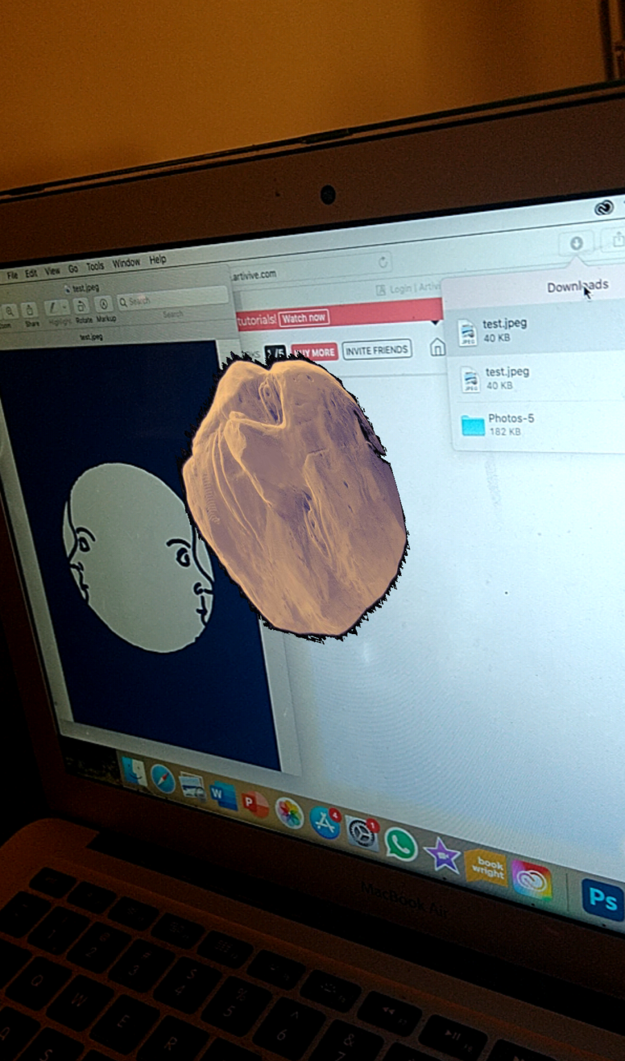 First experimentation with Artivive – Isabella Inskip / MA FINE ART 4 ...