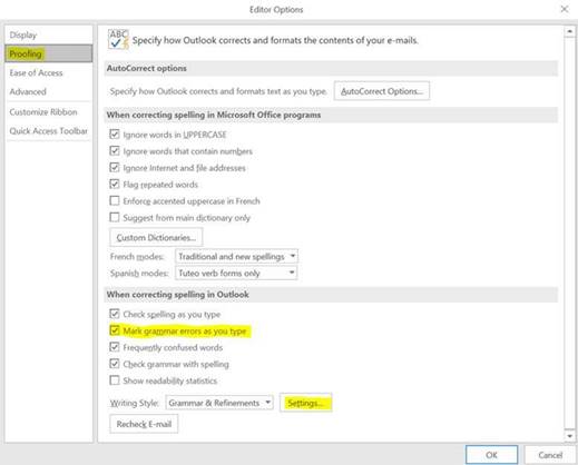 Inclusive language setting in Outlook – Staff Pride Network