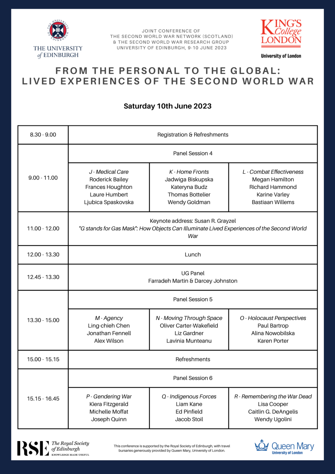 Conference Programme Launch – Second World War Network (Scotland)
