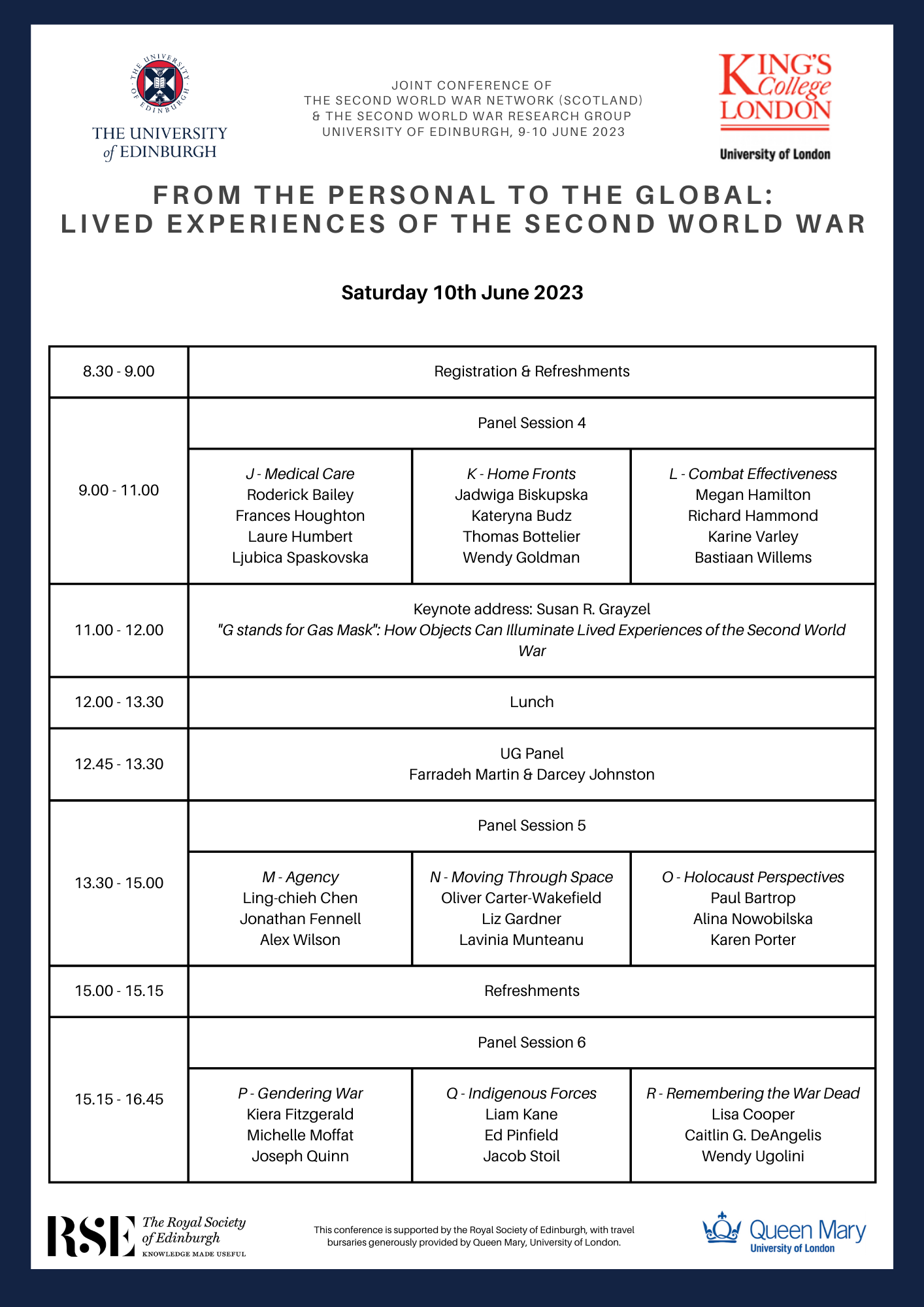 Conference Programme Launch – Second World War Network (Scotland)